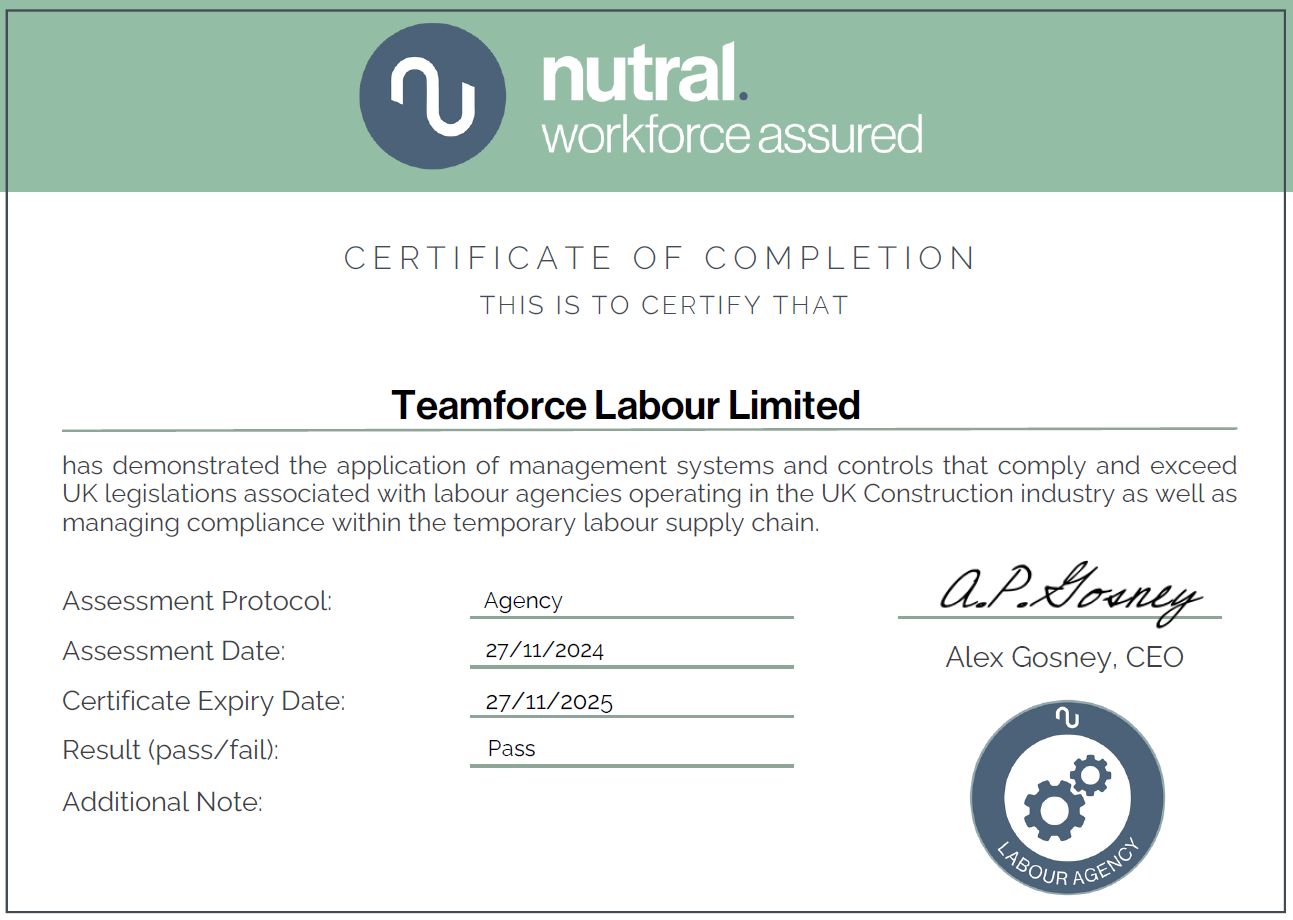 Workforce Assured Scheme from Teamforce Labour